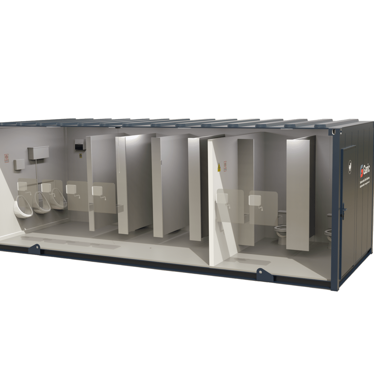 Site Toilets and Showers - 4+2 Toilet Block - Garic